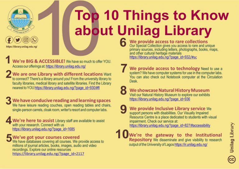 UNILAG LIBRARY – UNIVERSITY OF LAGOS LIBRARY